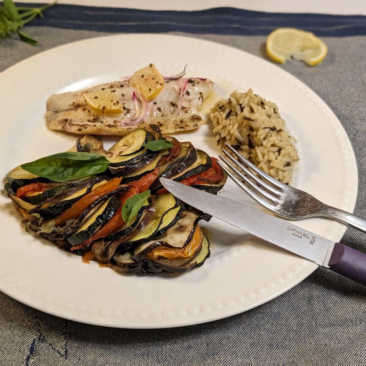 An easy Mediterranean summer recipe: Le Tian Provençal - OPINEL USA